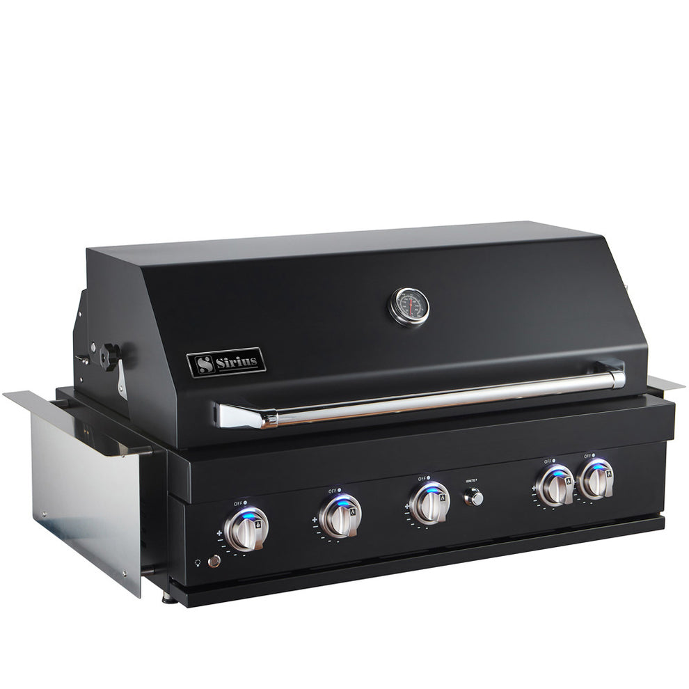 Built-in 5 Burner Gas BBQ in Black