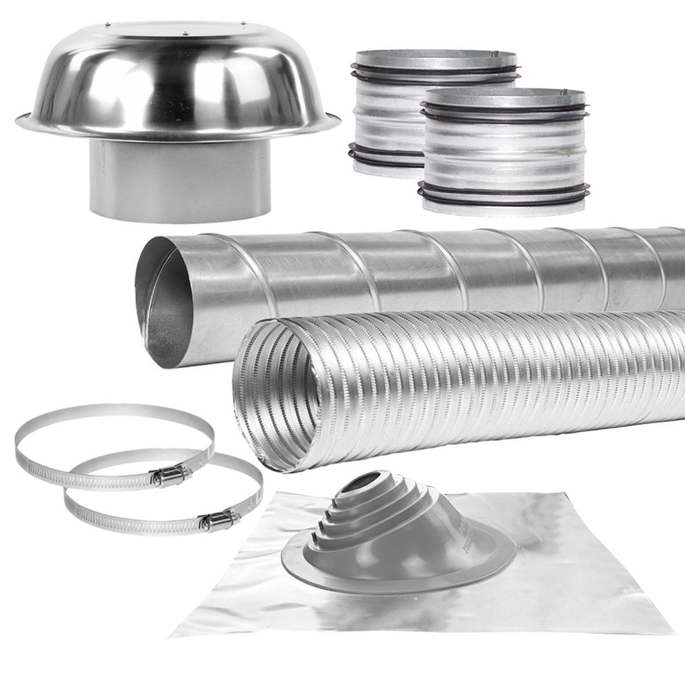 Sirius 150mm Ducting Kit for Extraction through a Tiled Roof (EASYROOF