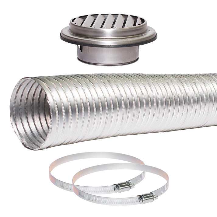 Sirius 150mm Ducting Kit for Extraction through an External Wall (EASY